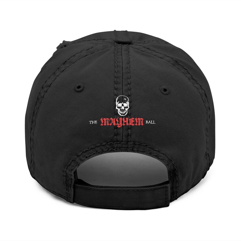 Mayhem Dance or Die Hat, Black Embroidered Distressed Baseball Cap ...