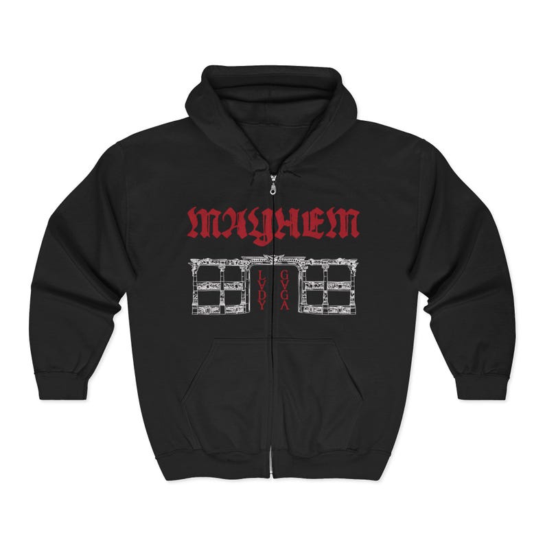 Mayhem Ball Stage and Red Dress Zip Hoodie: Unisex Tour Dates ...