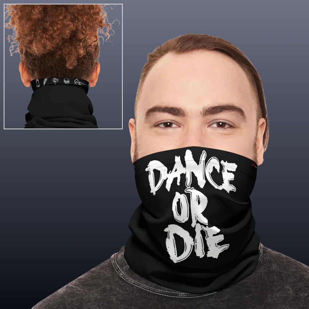 Mayhem Ball Dance or Die Midweight Neck Gaiter, Mayhem Ball Symbols ...