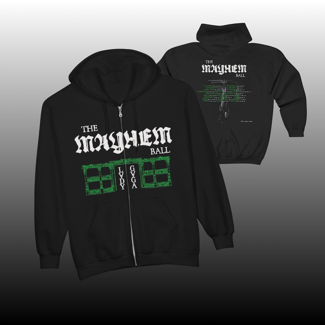 Mayhem Ball Garden of Eden Green Zip Hoodie: Tour Dates, Unisex Heavy ...