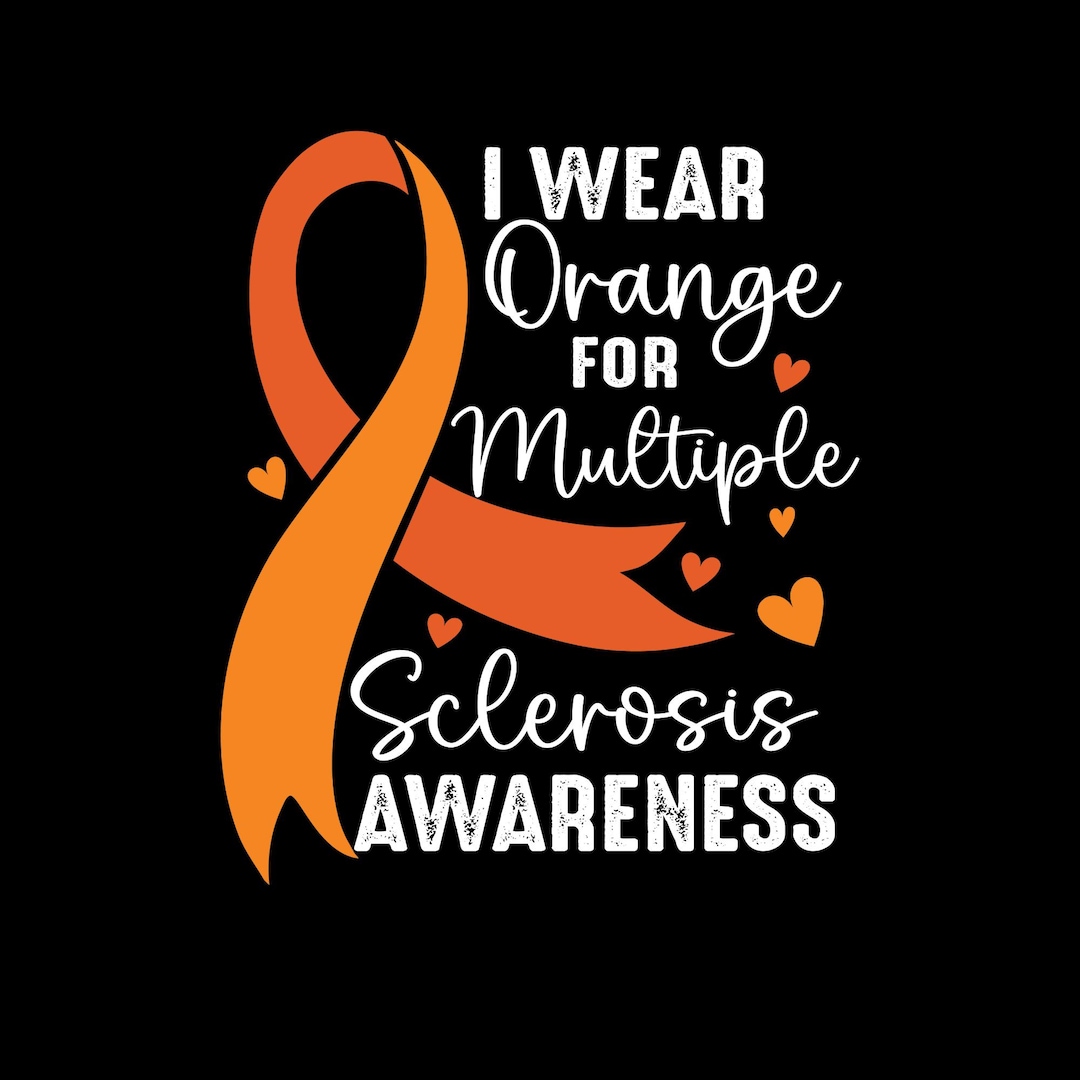 Multiple Sclerosis Awareness Digital PNG, MS Awareness Svg, Orange ...