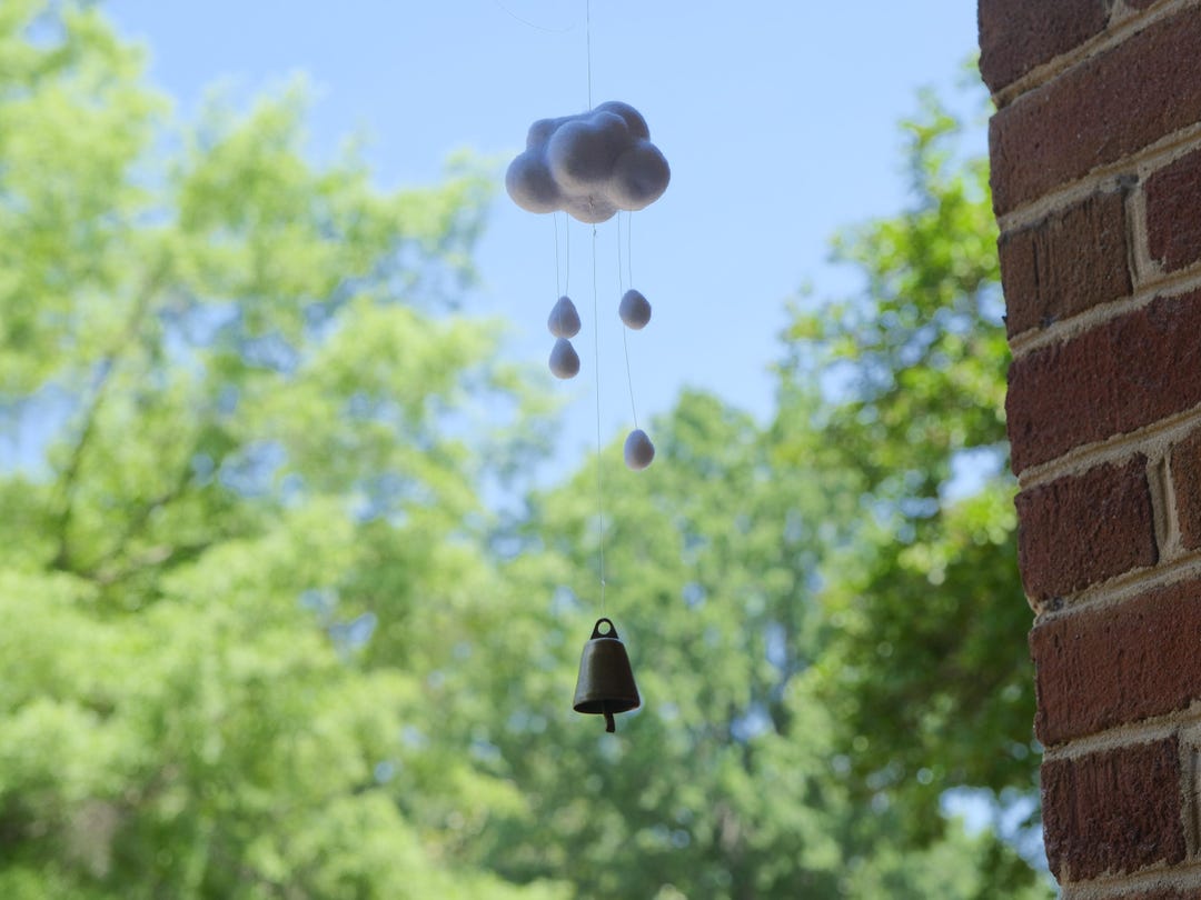 Rainy Cloud Felt Wind Chime – Soft Nature Inspired Home Wall Hanging ...