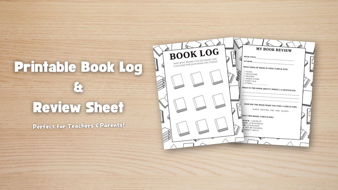 Reading Log – Sticker Chart & Book Review Printable - Etsy