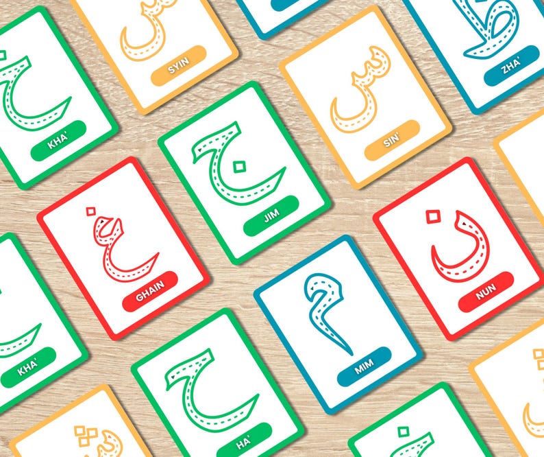 Arabic Alphabet Flashcards | Learn Arabic | 30 Hijaiyah Flashcards ...