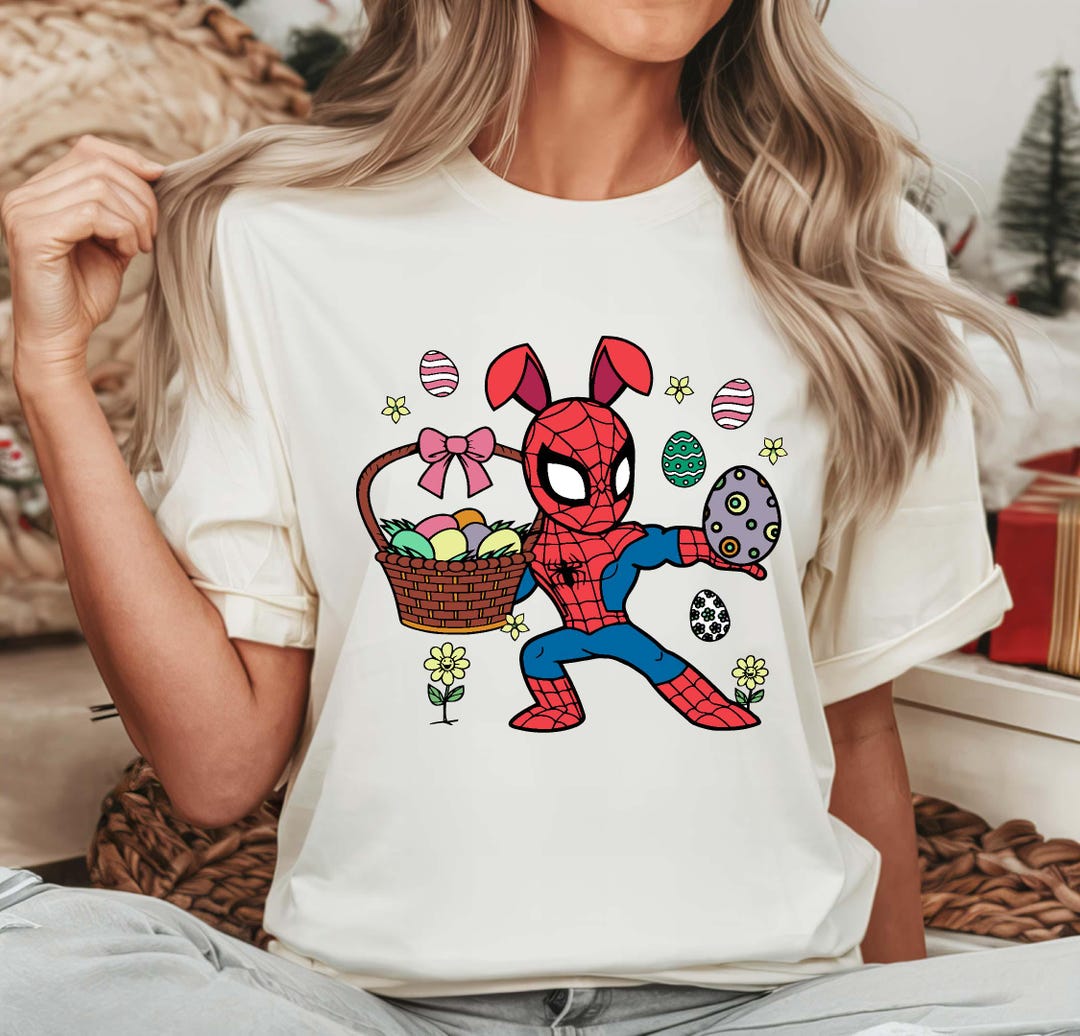 Spiderman Easter Bunny Shirt, Superhero Easter T-shirt, Comfort Colors ...
