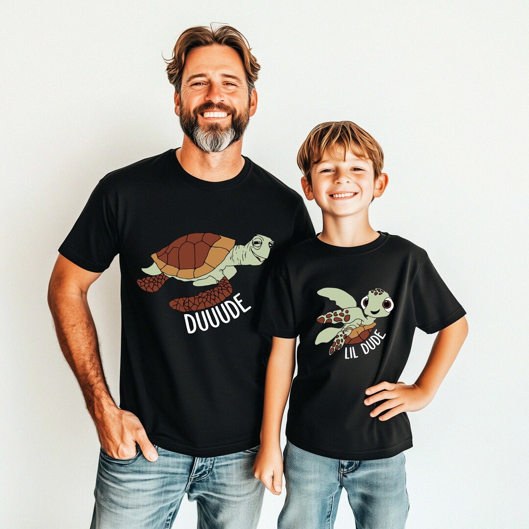 Finding Nemo Duuude and Lil Dude Shirt, Disney Squirt Crush Shirt ...