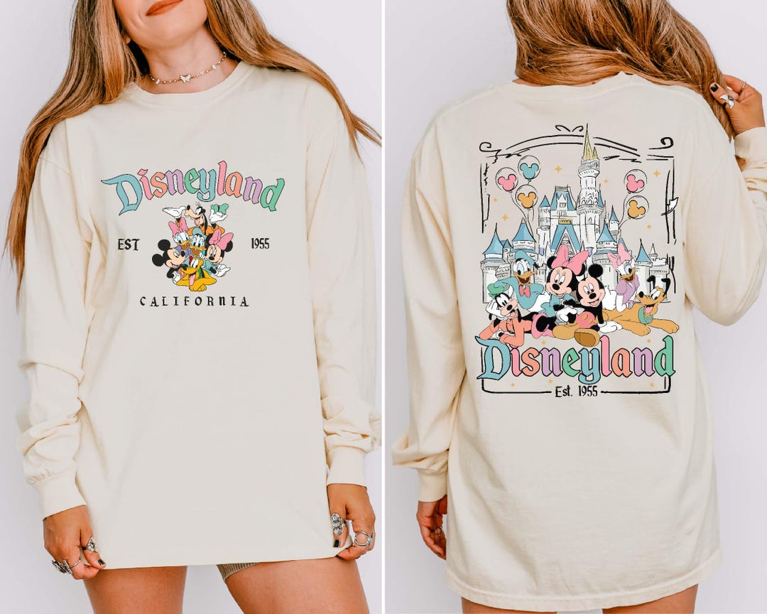 Comfort Colors Disneyland Long Sleeve Shirt, Mickey and Friends Tee - Etsy