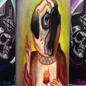 Pug Jesus Prayer Candle - Funny Gifts - Home Decor - Funny Art - Candle ...