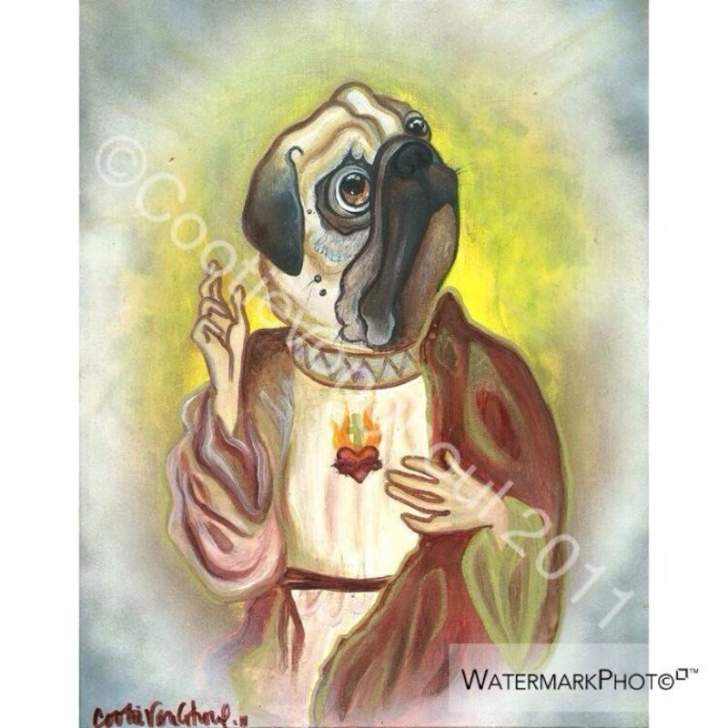 Cat Jesus Art - Etsy