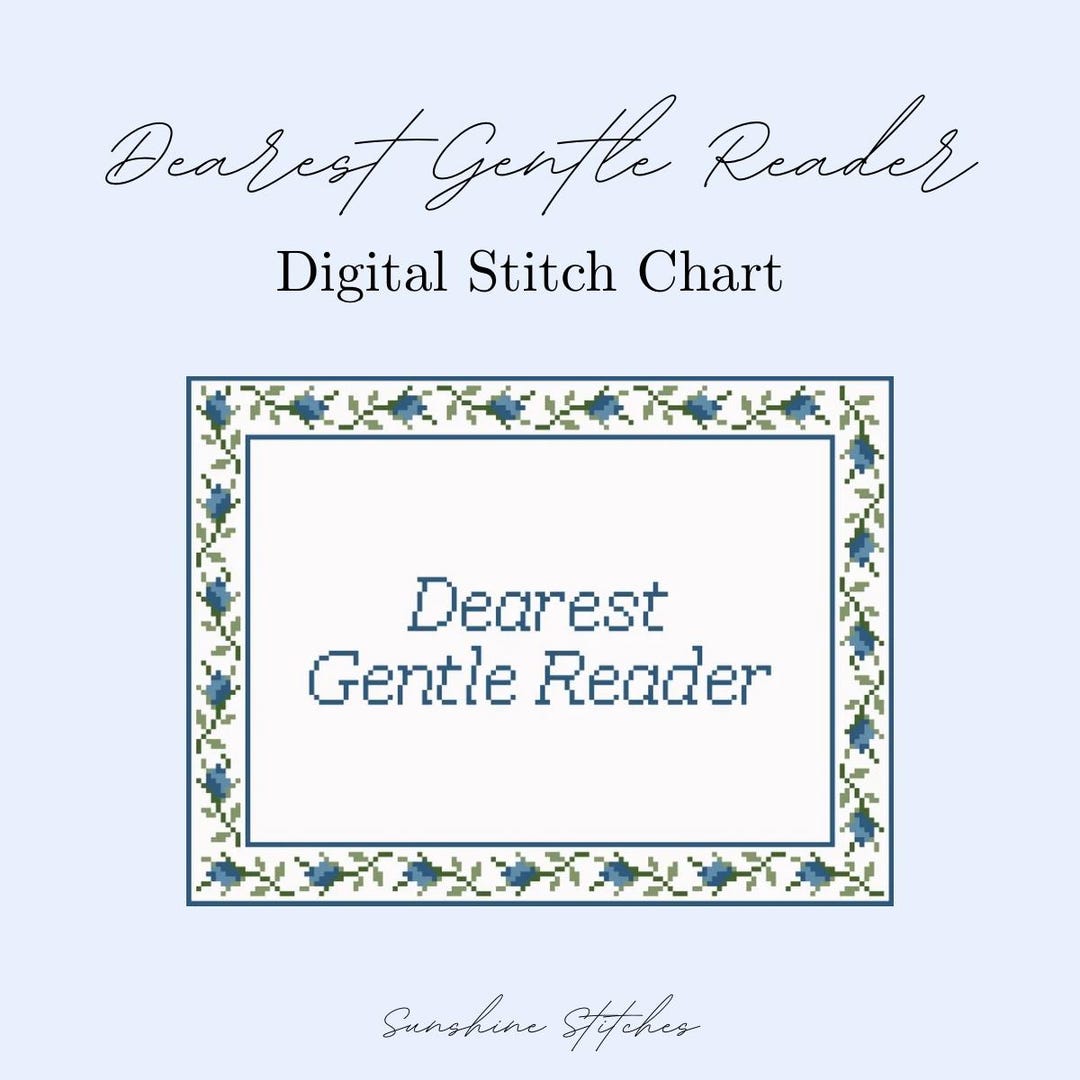 Bridgerton Inspired, Dearest Gentle Reader Needlepoint Stitch Chart - Etsy