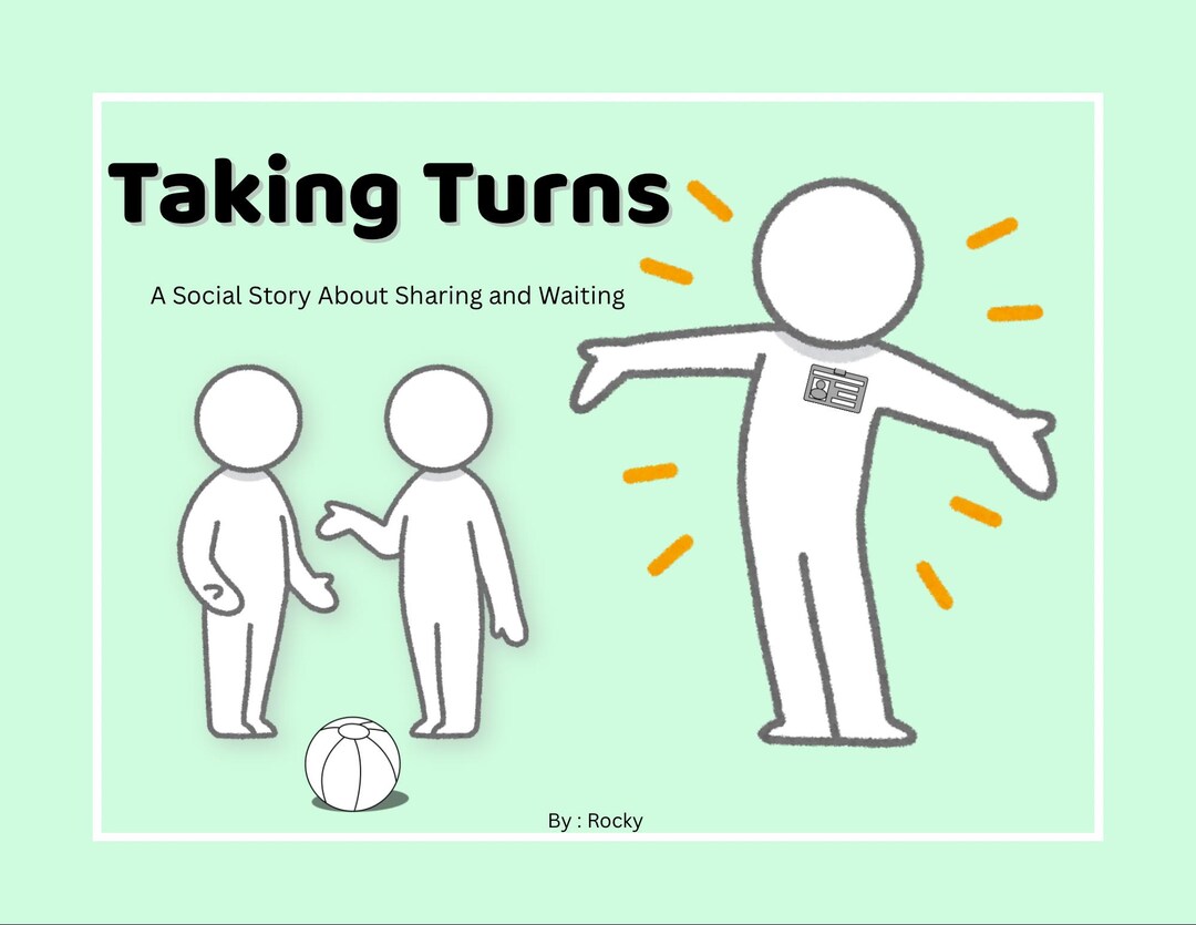 Taking Turns Social Story | Printable Interactive Book for Kids | SEL ...