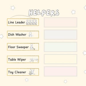 Printable Inclusive Daycare Helper Chart | Editable Classroom Job Chart ...