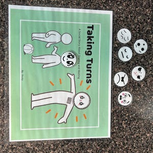 Taking Turns Social Story | Printable Interactive Book for Kids | SEL ...