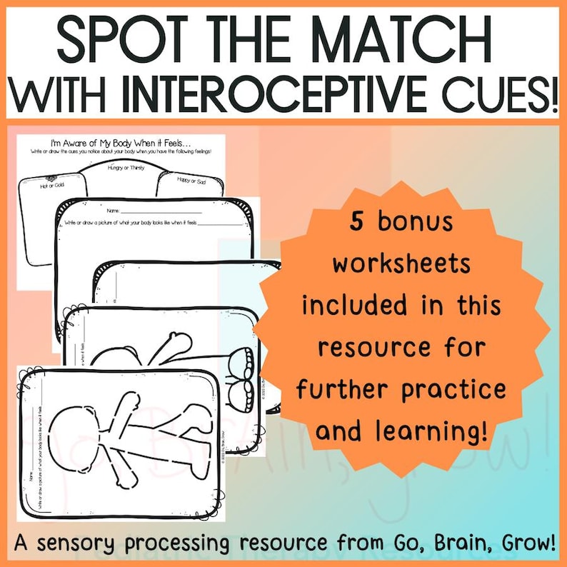 Spot the Match With Interoceptive Cues (sensory Processing/emotional ...