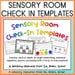 Sensory Room Check-in Templates (sensory/self-regulation/handwriting ...