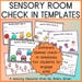 Sensory Room Check-in Templates (sensory/self-regulation/handwriting ...