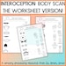 Interoception Body Scan Worksheets! (body Awareness/emotional ...