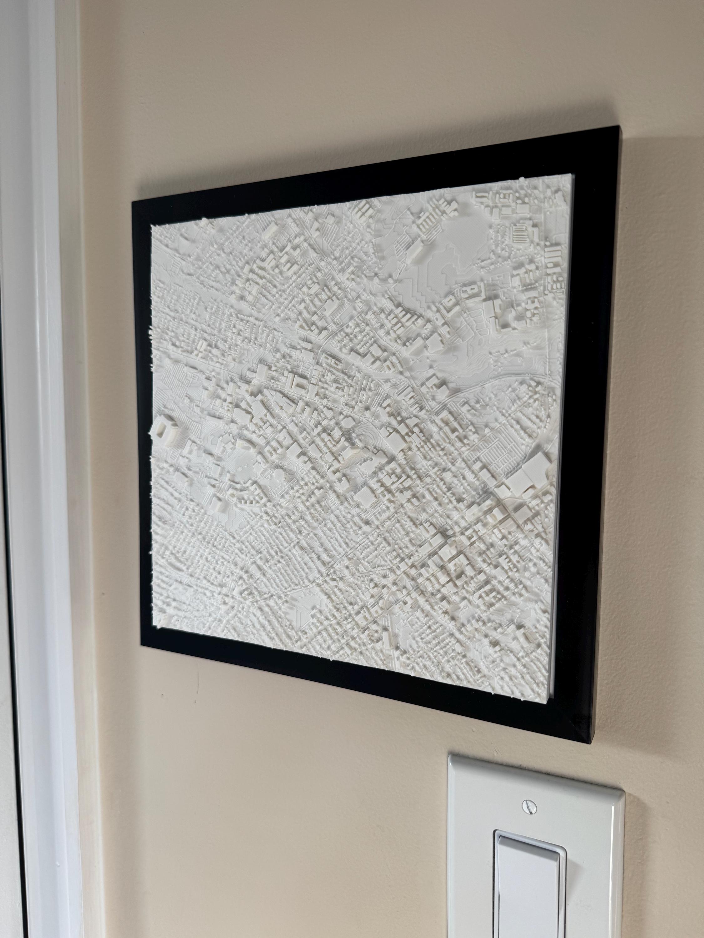 Personalized College Campus Map • Custom Topography Wall Art ...
