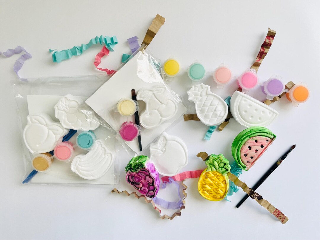 Fruit Magnet Paint Kit: DIY Party Favor, Kids Craft - Etsy