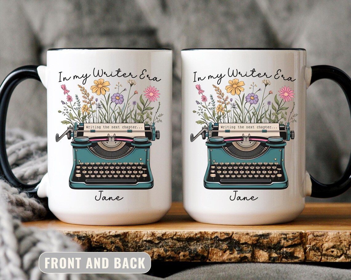 Personalized Writer Mug, Custom Typewriter Gift - Etsy
