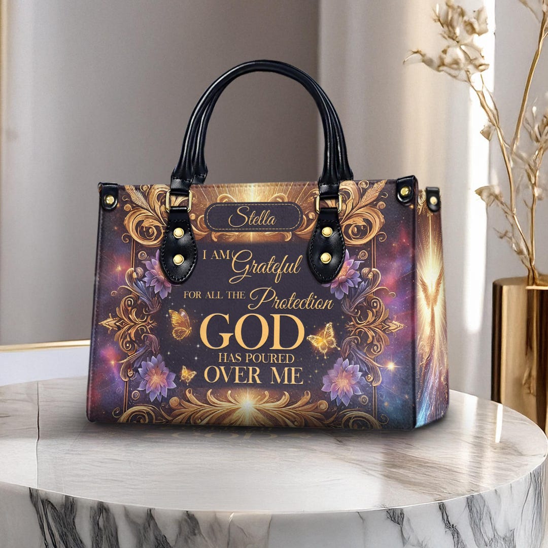 Christian Handbag - Personalized God Protection Bag, Faith-based Purse ...