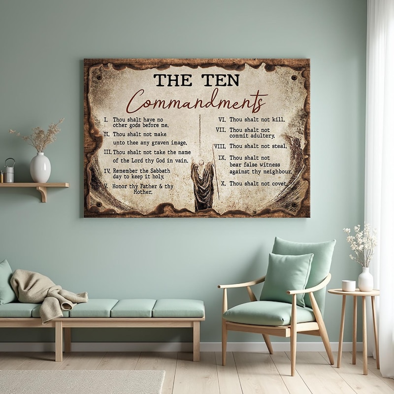Ten Commandments Poster - Etsy