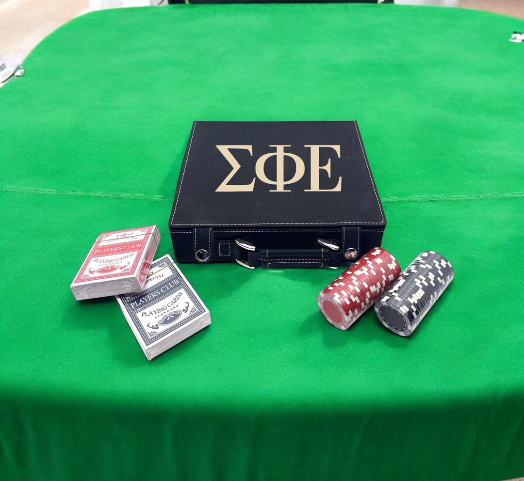 Sigma Phi Epsilon (sig Ep) Fraternity Leather Poker Set| Fraternity ...