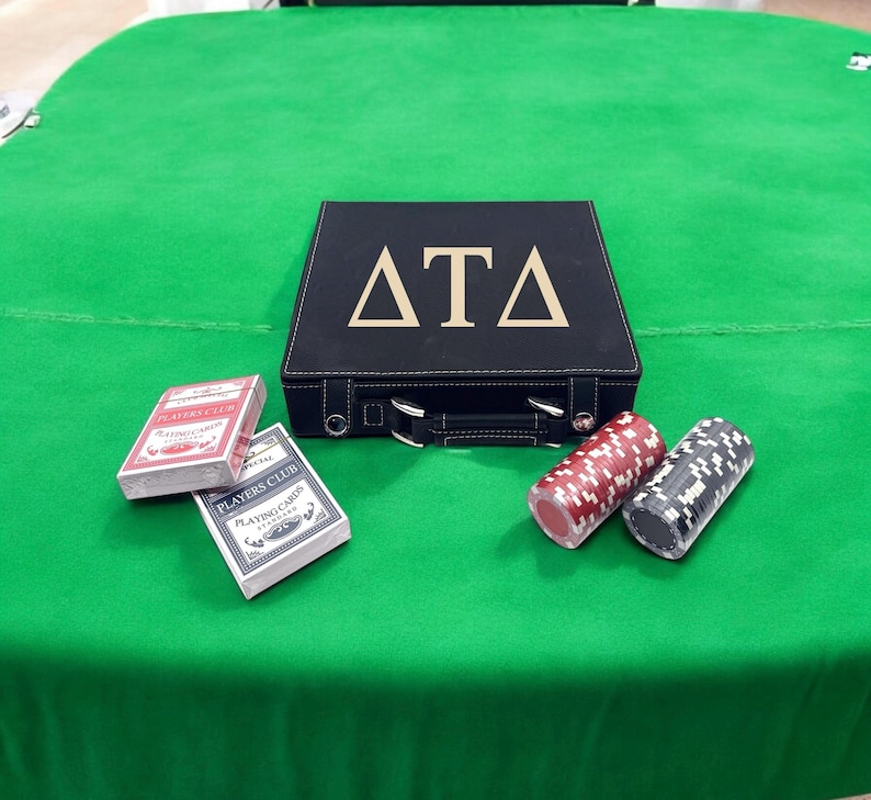 Delta Tau Delta (delta) Fraternity Leather Poker Set| Fraternity ...