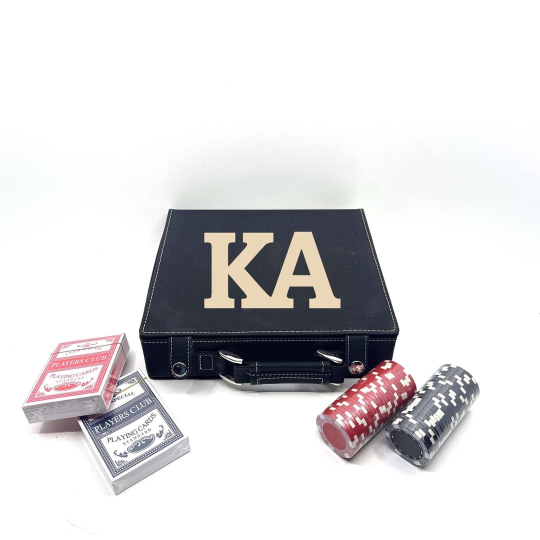 Kappa Alpha Order KA Fraternity Leather Poker Set Greek Fraternity ...