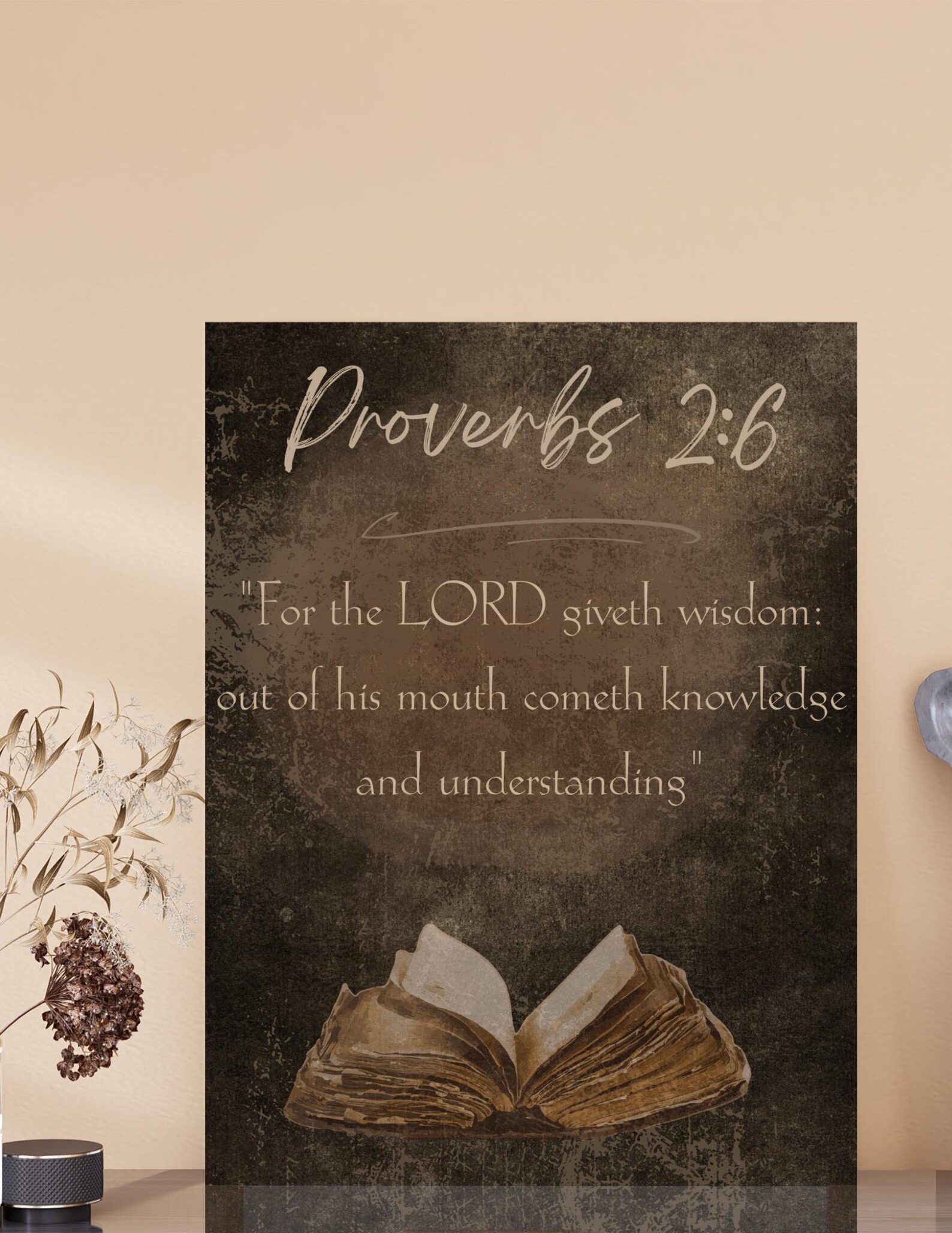 Proverbs 2:6 Christian Wall Art Poster Printable PDF - Etsy