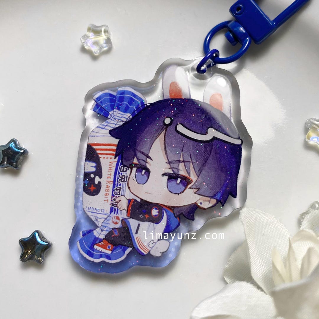 Scaramouche White Rabbit Candy Keychain - Etsy