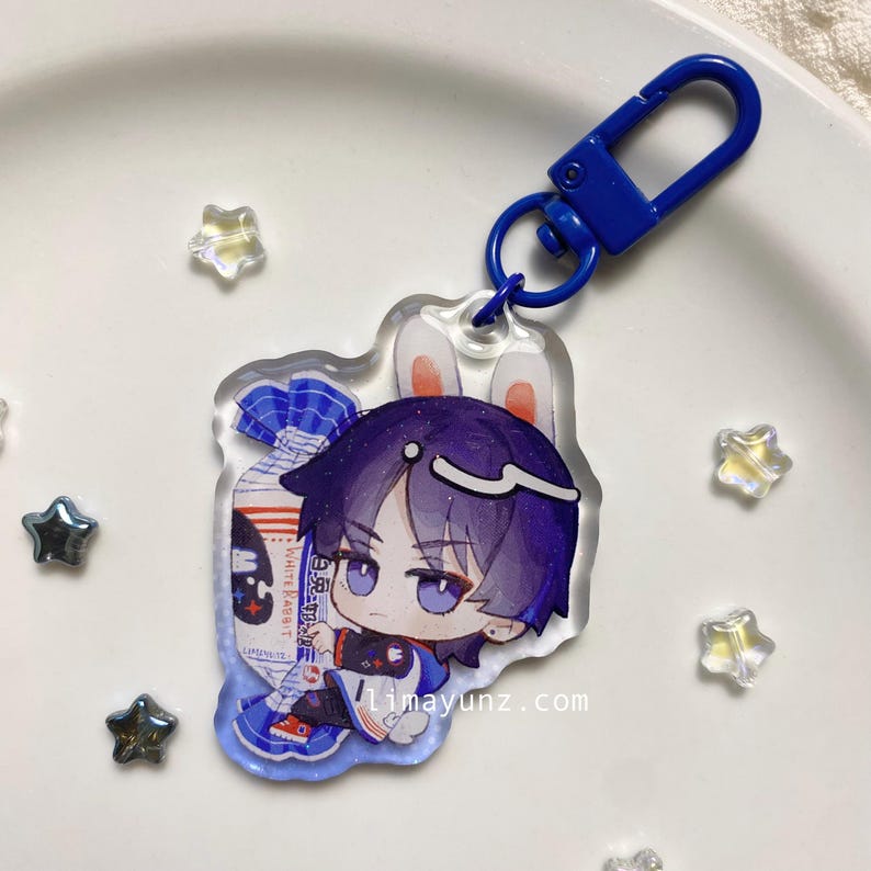 Scaramouche White Rabbit Candy Keychain - Etsy