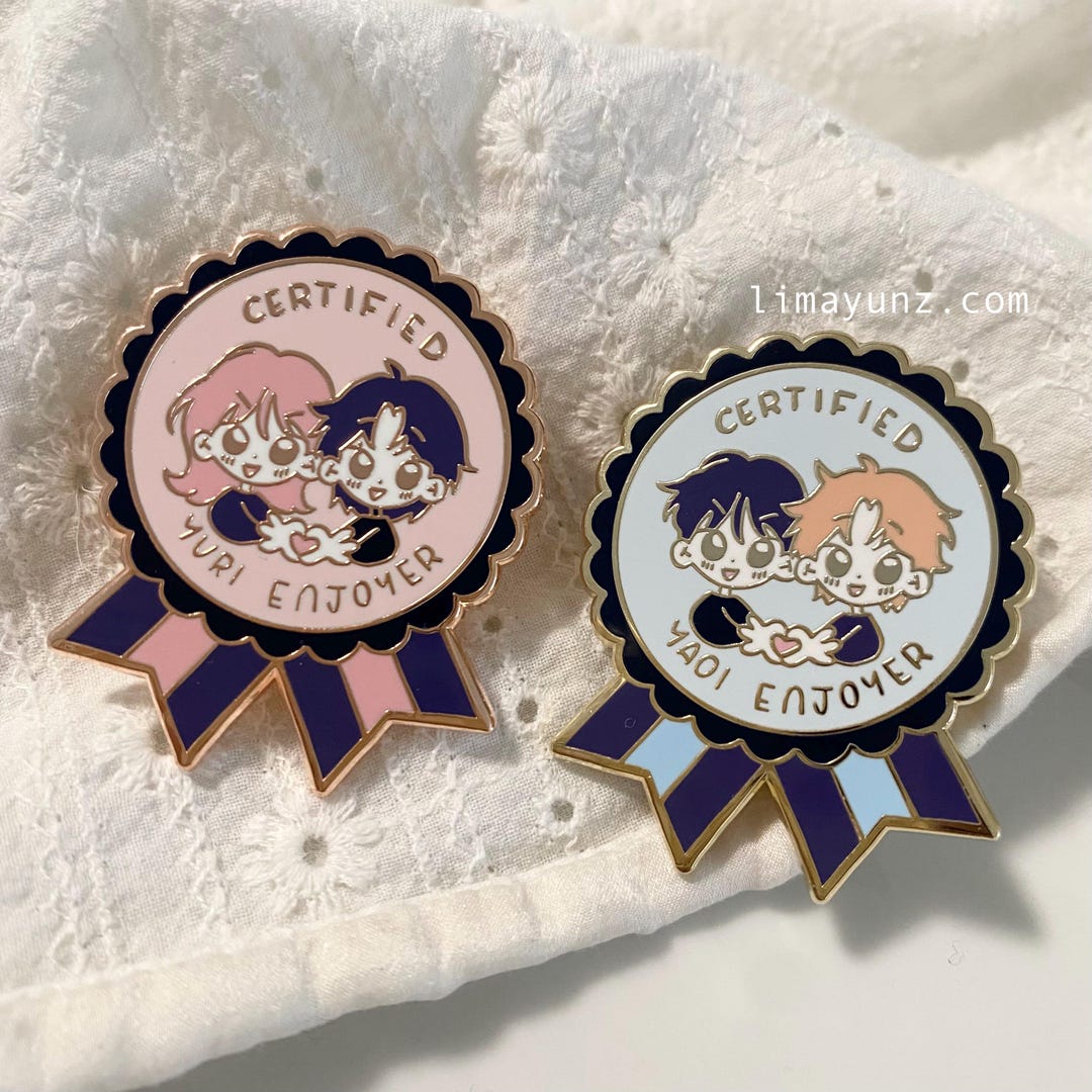 Certified Yaoi Yuri Enjoyer Enamel Pins - Etsy