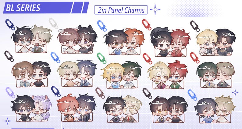BL Manhwa / Manga Charms - Etsy