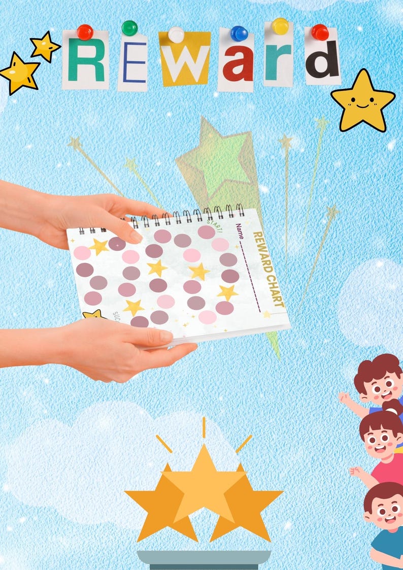 Editable Reward Chart Template for Kids: Chore & Behavior Tracker ...