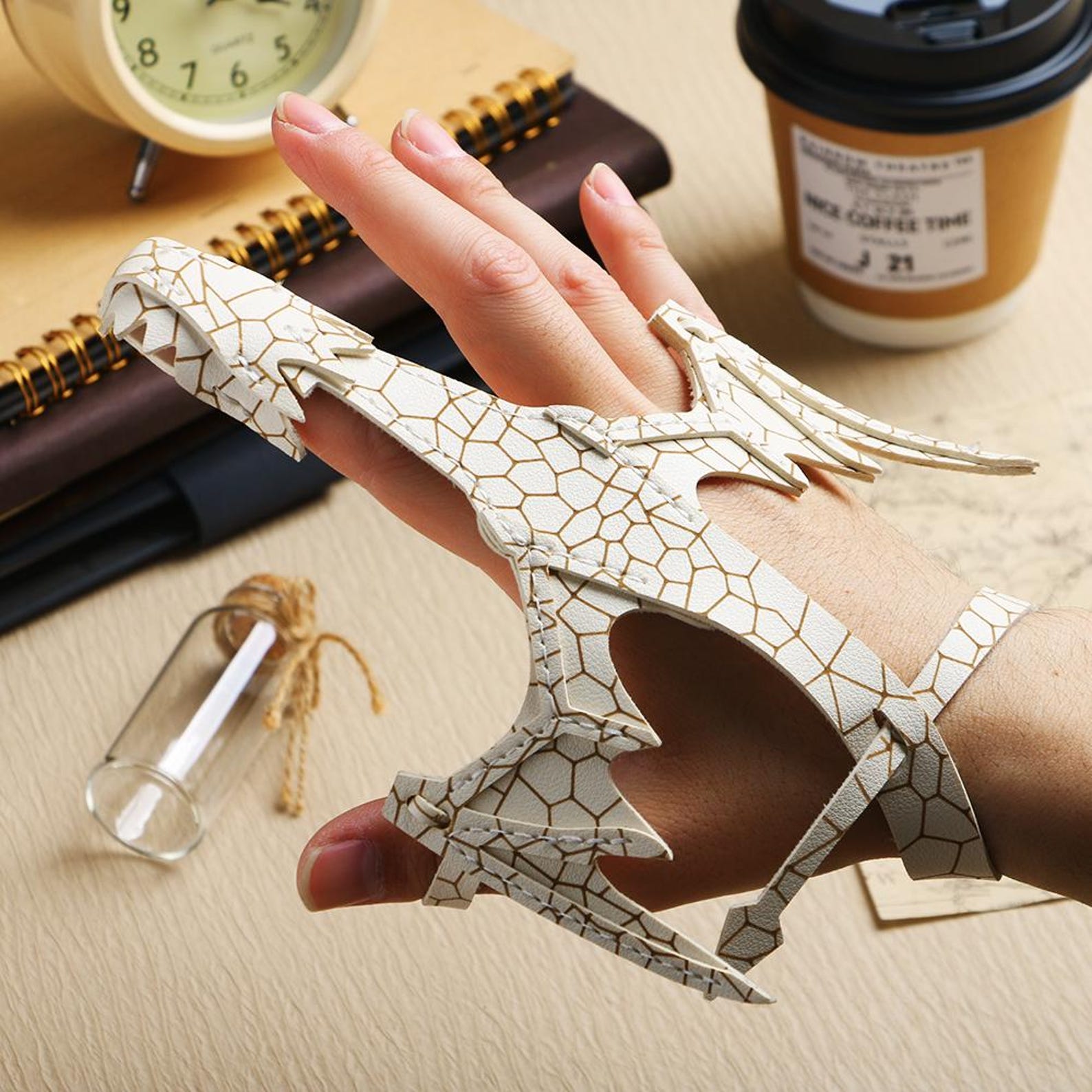 Leather Dragon Bracelet, Leather Dragon Wrist, Fly Leather Dragon ...