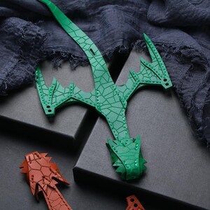 Leather Dragon Bracelet, Leather Dragon Wrist, Fly Leather Dragon ...