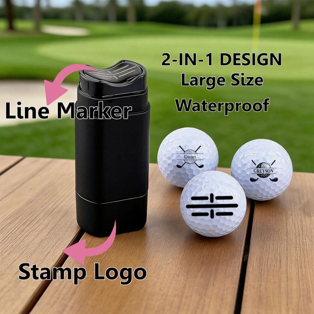 Custom 2-in-1 Golf Ball Stamp/personalized Large Size Golf Stamper ...