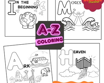Bible A-Z Coloring Pages | Christian Alphabet, JW Kids (digital ...