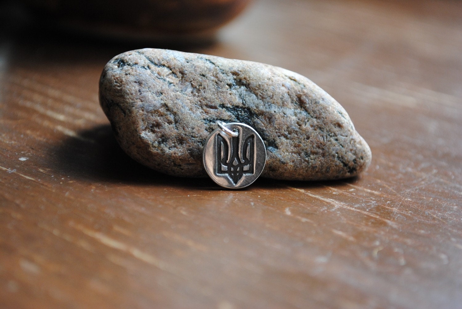 Ukrainian Tryzub Charm, Smooth, No Chain - Etsy