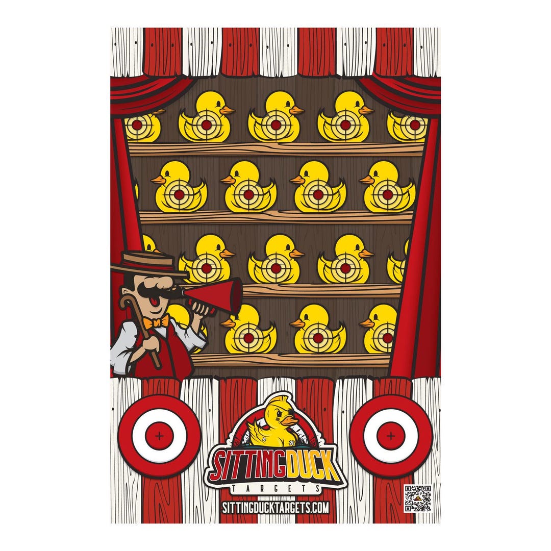 Duck Shooting Gallery Shooting Target | 12x18 Inch Premium Paper ...