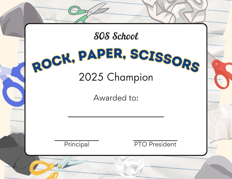 Teacher Appreciation Rock Paper Scissors Championship Kit | Staff ...