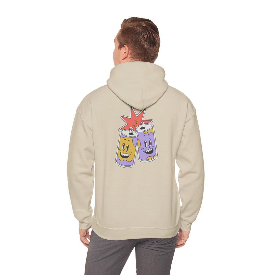 Funky Friends Hoodie, Cozy Sweatshirt for Gamers, Cartoon Graphic Sweat ...