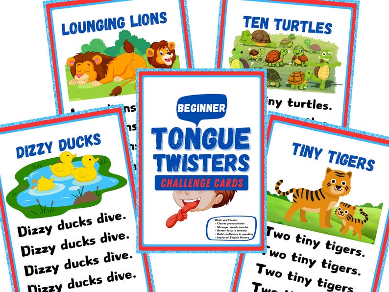 Tongue Twister Card Game - Etsy