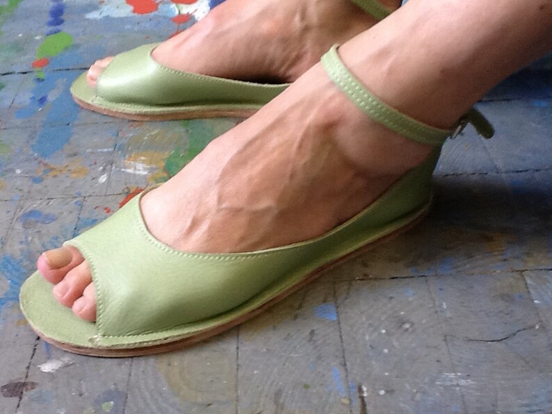 Open Toe Flats - Etsy