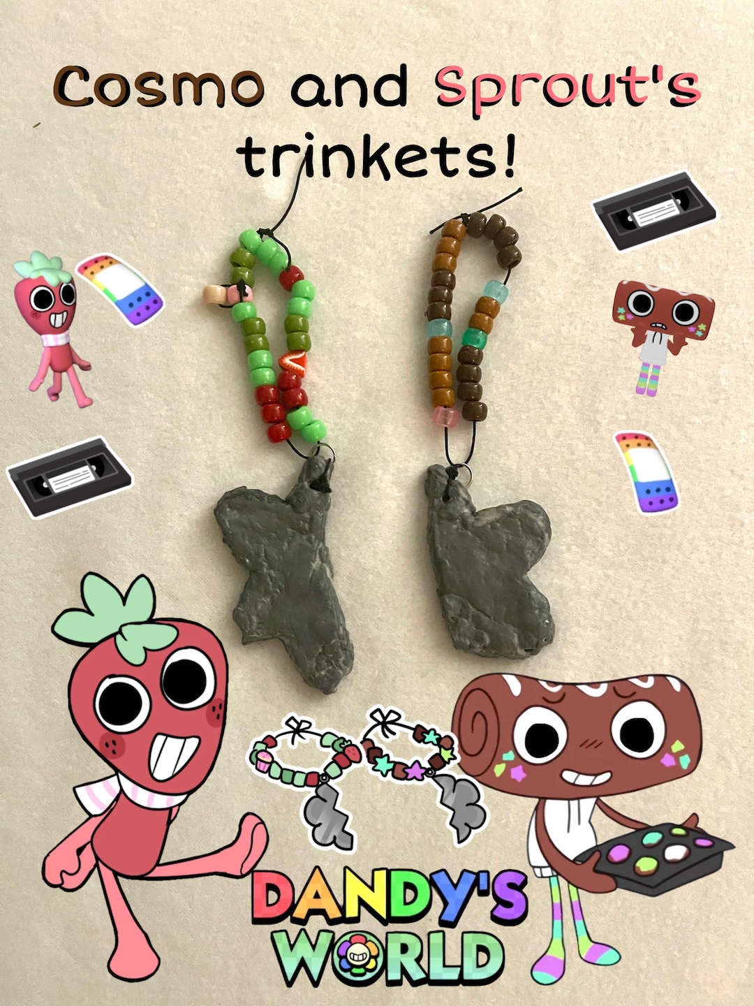 Cosmo and Sprout’s Trinkets From Dandy’s World! :D - Etsy