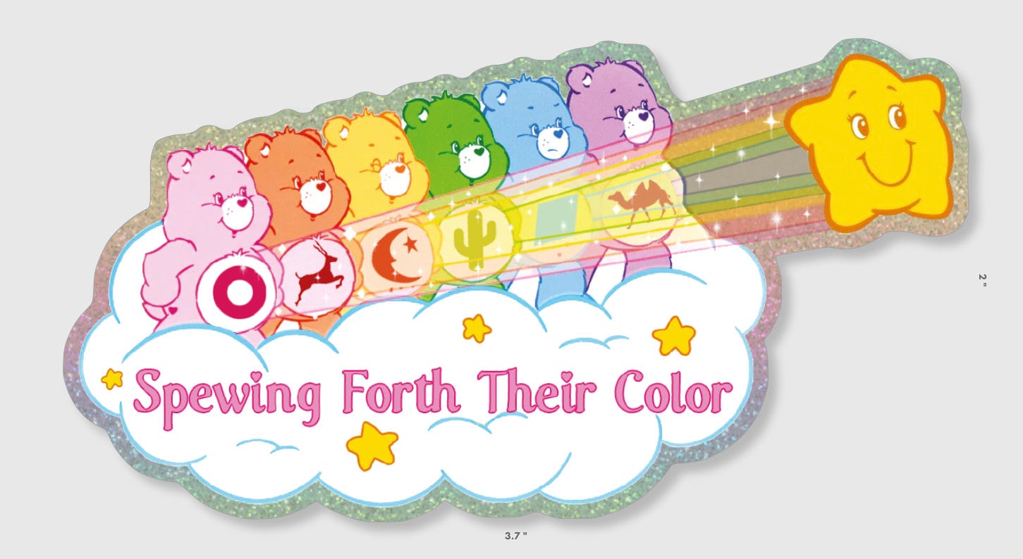 Phish / Tube / spewing Forth Their Color Sticker / Care Bears / 2 X 3.7 ...