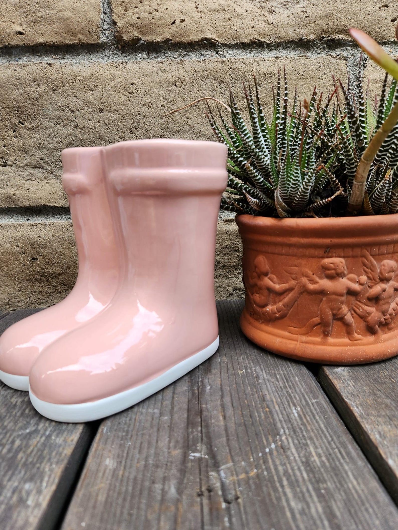 Small Rain Boot Vase Home Decoration, Cute Planter, Garden Pot CHOOSE ...
