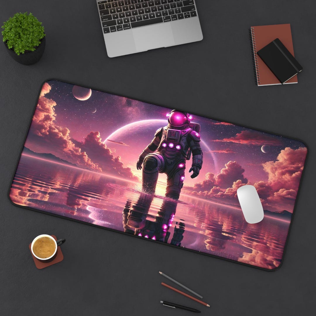 Astronaut Gaming Desk Mat, Cool Mouse Pad, Extra Large, Ambient ...