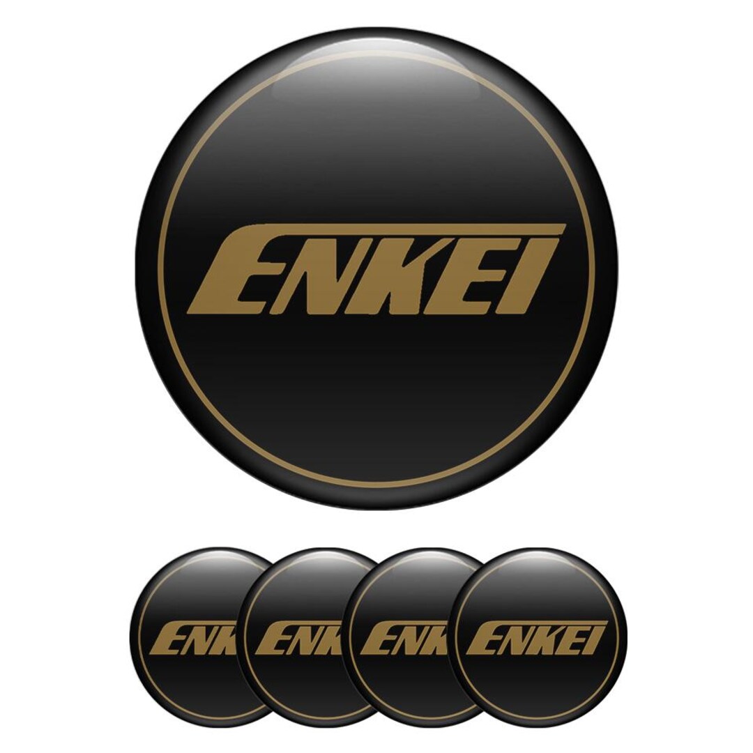Enkei Emblem Stickers Wheel Badges Hub Decals 4pcs Domed Rim Decals Hub ...